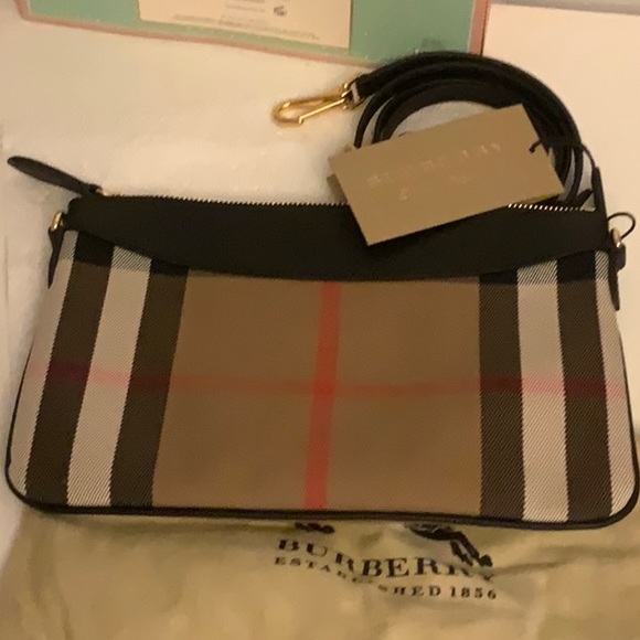 Burberry | Bags | Burberry Peyton Crossbody Bag House Check Canvas Nwt | Poshmark